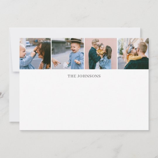 Modern Simple Photo Collage Note Card | Zazzle.com