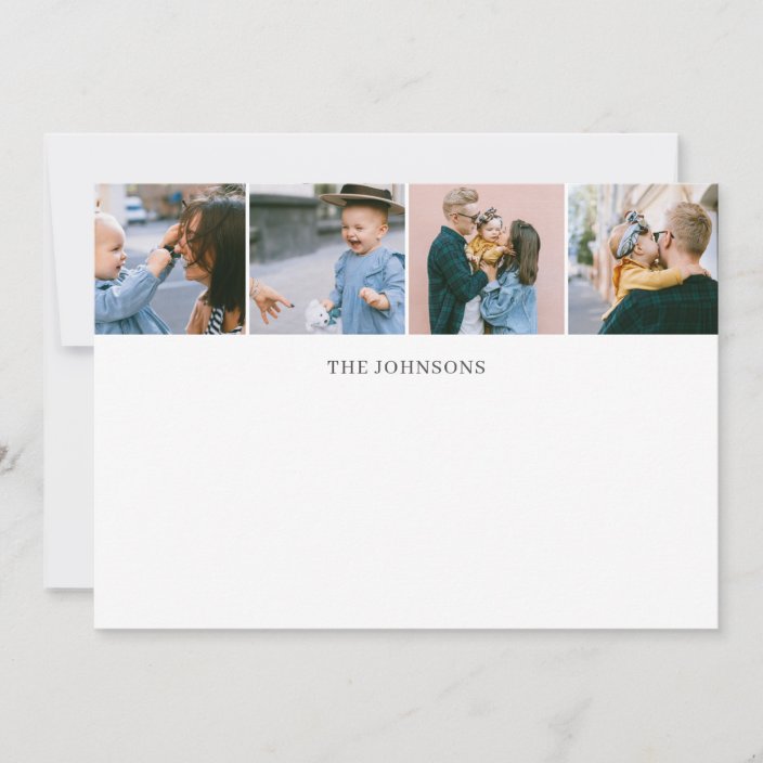 Modern Simple Photo Collage Note Card | Zazzle.com