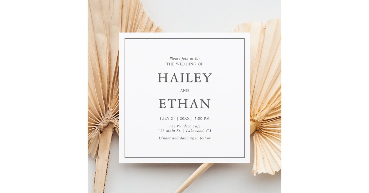 Modern Simple Photo Wedding Invitation | Zazzle