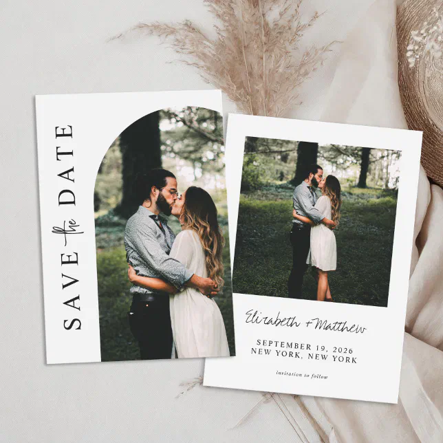 Modern Simple Photo Wedding Save the Date | Zazzle