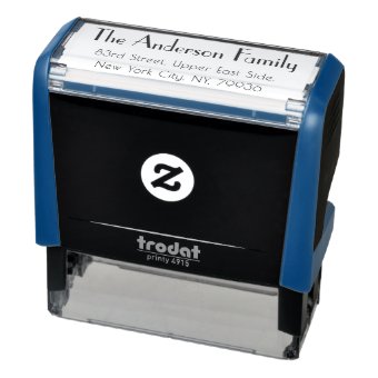 Modern Simple Plain Elegant Family Return Address Self-inking Stamp ...