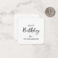 Modern Simple Preppy Happy Birthday Greeting Note Card | Zazzle