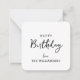Modern Simple Preppy Happy Birthday Greeting Note Card | Zazzle