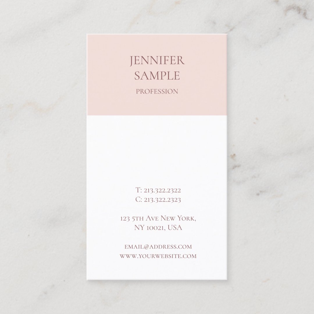 Modern Simple Professional Design Cute Template Business Card | Zazzle