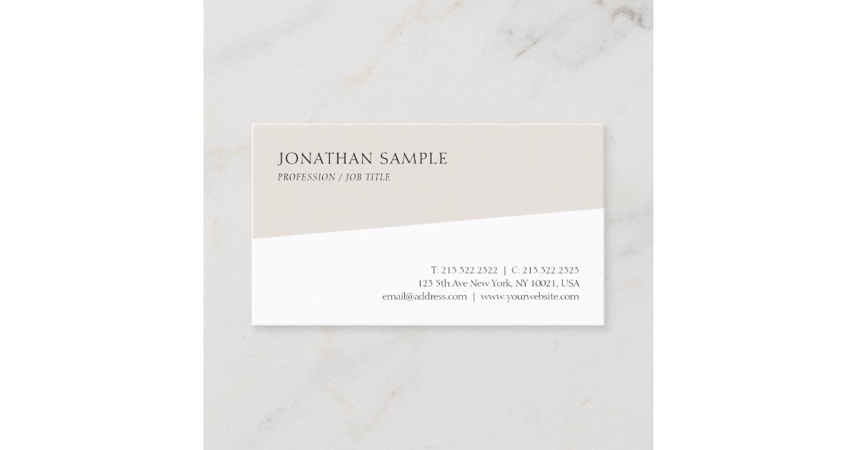 Modern Simple Professional Template Elegant Business Card | Zazzle