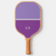 Modern Simple Purple Monogrammed Initials Pickleball Paddle | Zazzle