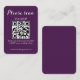 Modern Simple Purple QR Code & RSVP Wedding Enclosure Card | Zazzle