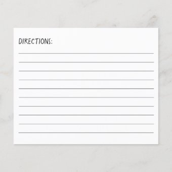 Modern Simple Recipe Card | Zazzle