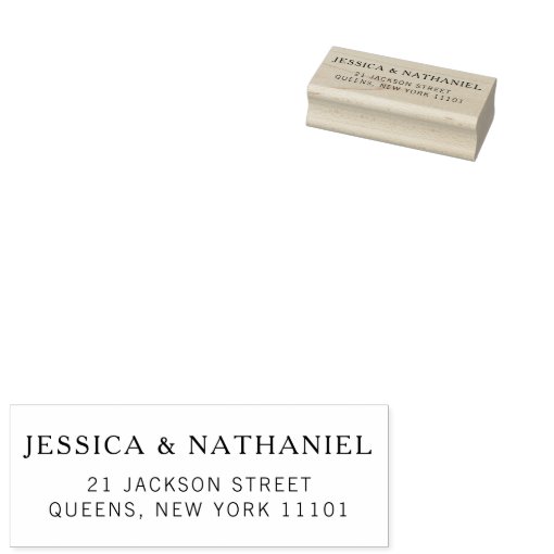 Modern Simple Return Address Rubber Stamp | Zazzle
