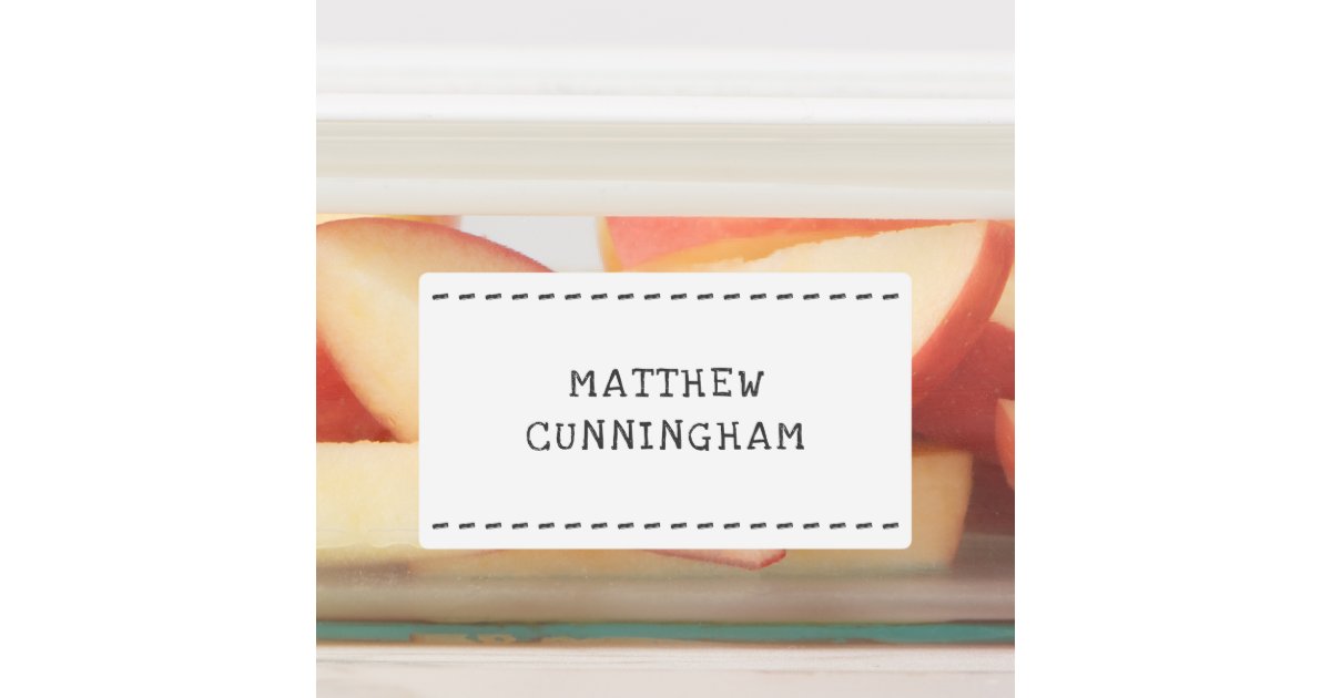 Modern Simple Rough Stitch Add Three Names Kids' Labels | Zazzle