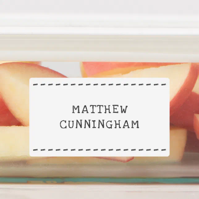 Modern Simple Rough Stitch Add Three Names Kids' Labels | Zazzle