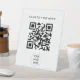 Modern Simple Scan QR Code Menu Business Pedestal Sign | Zazzle