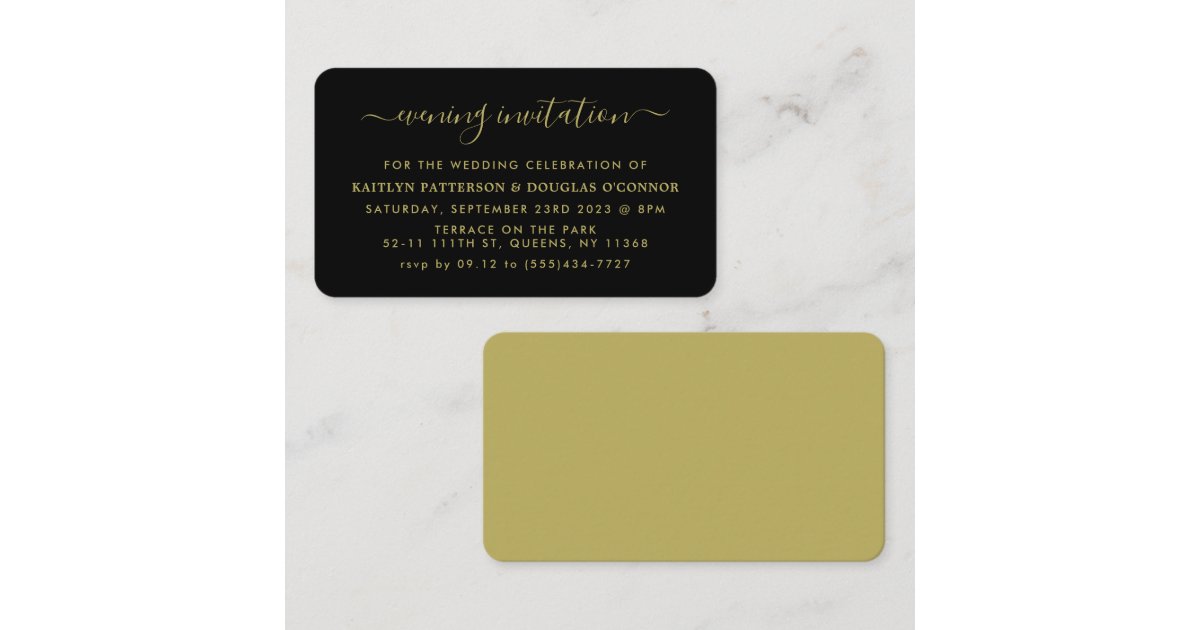 Modern Simple Script Evening Event Ticket Invite | Zazzle