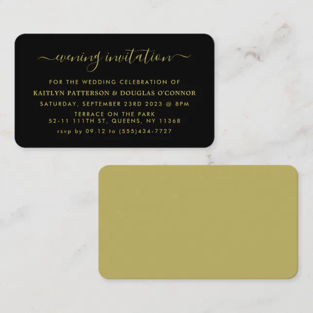 Modern Simple Script Evening Event Ticket Invite | Zazzle