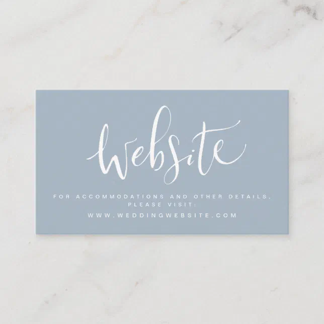 Modern Simple Script Wedding website Insert card | Zazzle