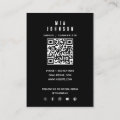 Modern Simple Singer Musician Photography Black Business Card | Zazzle