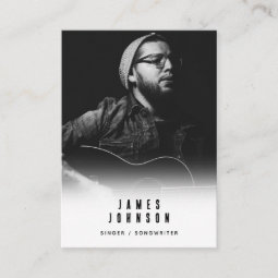 Modern Simple Singer Musician Photography Business Card | Zazzle