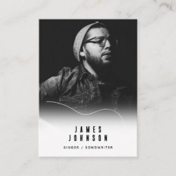 Modern Simple Singer Musician Photography Business Card | Zazzle