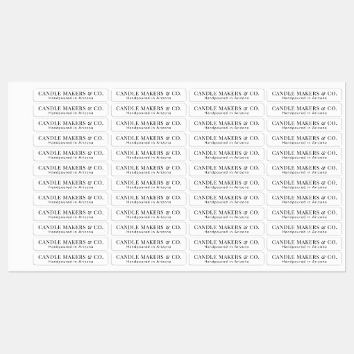 Modern Simple Tamper Proof Thin Candle Jar Label | Zazzle