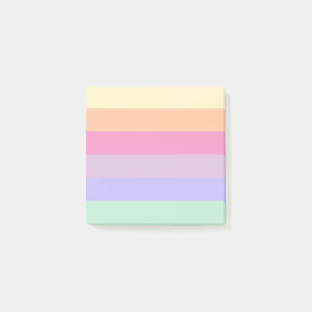 Modern Simple Template Rainbow Colors Stripe Post-it Notes | Zazzle