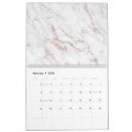 Modern simple trendy elegant chic marble patterns calendar | Zazzle