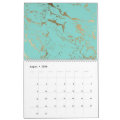 Modern simple trendy elegant chic marble patterns calendar | Zazzle