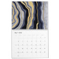 Modern simple trendy elegant chic marble patterns calendar | Zazzle