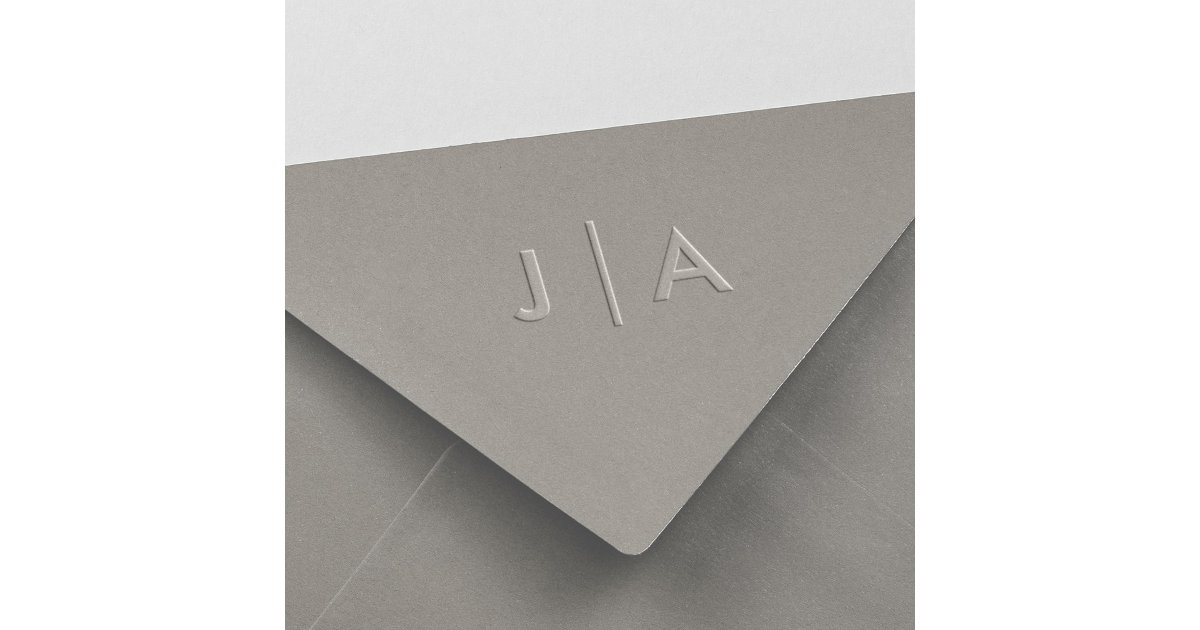 Modern Simple Type Wedding Monogram Envelope Embosser | Zazzle