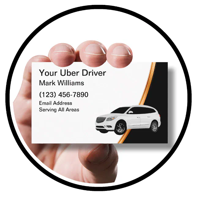 Modern Simple Uber Driver Ride Hailing Business Card | Zazzle