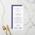 Modern Simple Ultra Violet Menu Cards | Zazzle