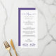 Modern Simple Ultra Violet Menu Cards | Zazzle