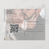 Modern Simple Vellum Two Photo Overlay | QR Code Announcement Postcard ...