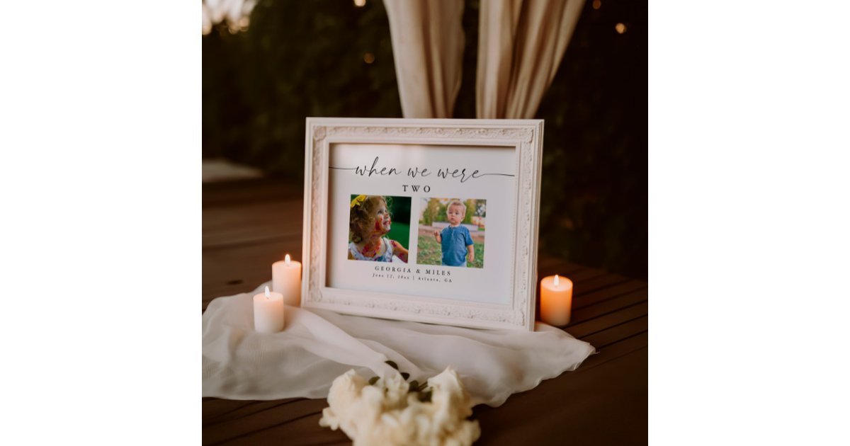 Modern Simple Wedding Baby Picture Table Number | Zazzle