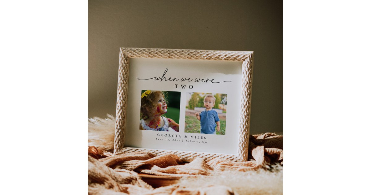 Modern Simple Wedding Baby Picture Table Number | Zazzle