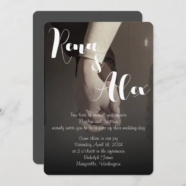 Modern Simple Wedding invitation | Zazzle