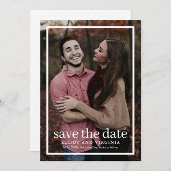 Modern Simple Wedding Photo Save The Date | Zazzle