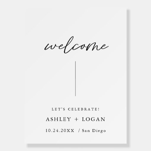 Modern Simple Wedding Reception Welcome Sign | Zazzle
