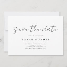 Modern Simple Wedding Save the Date Invitation | Zazzle