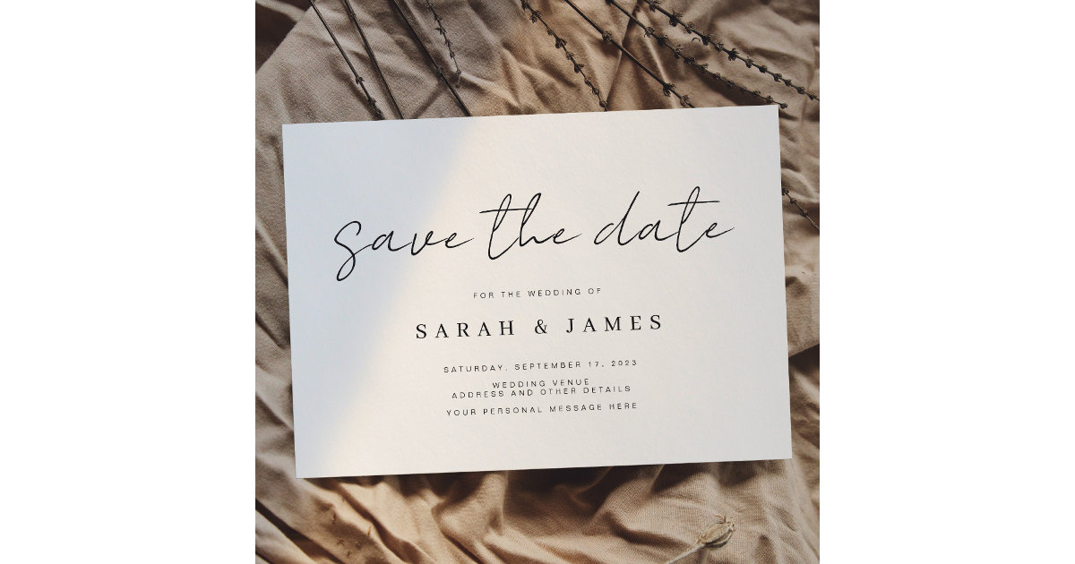 Modern Simple Wedding Save the Date Invitation | Zazzle