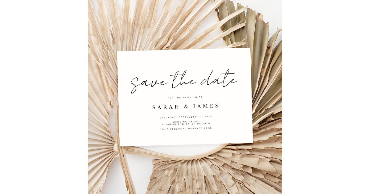 Modern Simple Wedding Save the Date Invitation | Zazzle
