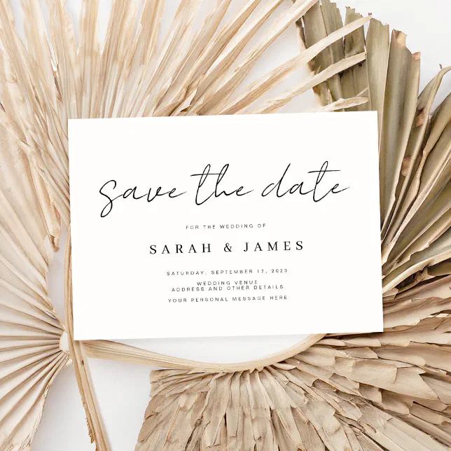 Modern Simple Wedding Save the Date Invitation | Zazzle