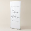 Modern Simple Wedding Welcome Retractable Banner | Zazzle
