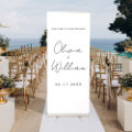 Modern Simple Wedding Welcome Retractable Banner | Zazzle