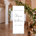 Modern Simple Wedding Welcome Retractable Banner | Zazzle