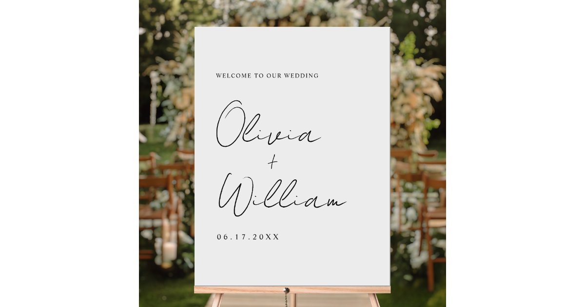 Modern Simple Wedding Welcome Sign | Zazzle