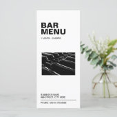 Modern Simple White Bar Menu | Price List | Zazzle