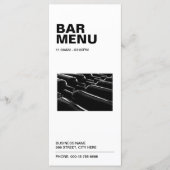 Modern Simple White Bar Menu | Price List | Zazzle