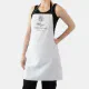 Modern simple white black hair stylist logo brand apron | Zazzle
