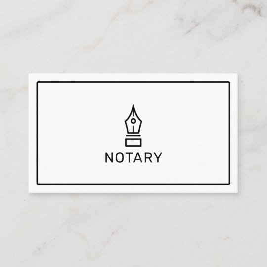 Modern simple white notary loan signing agent business card | Zazzle.com