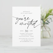 Modern Simple You're Invited Birthday Party Invitation | Zazzle